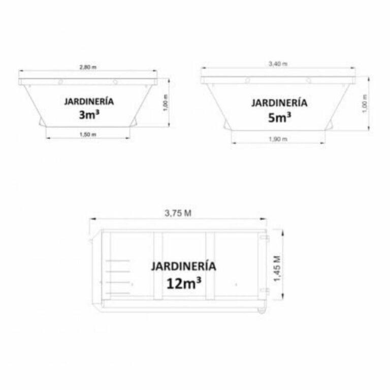 Contenedores Escombros 9 m3 - Contenedor de obra 5 metros cúbicos